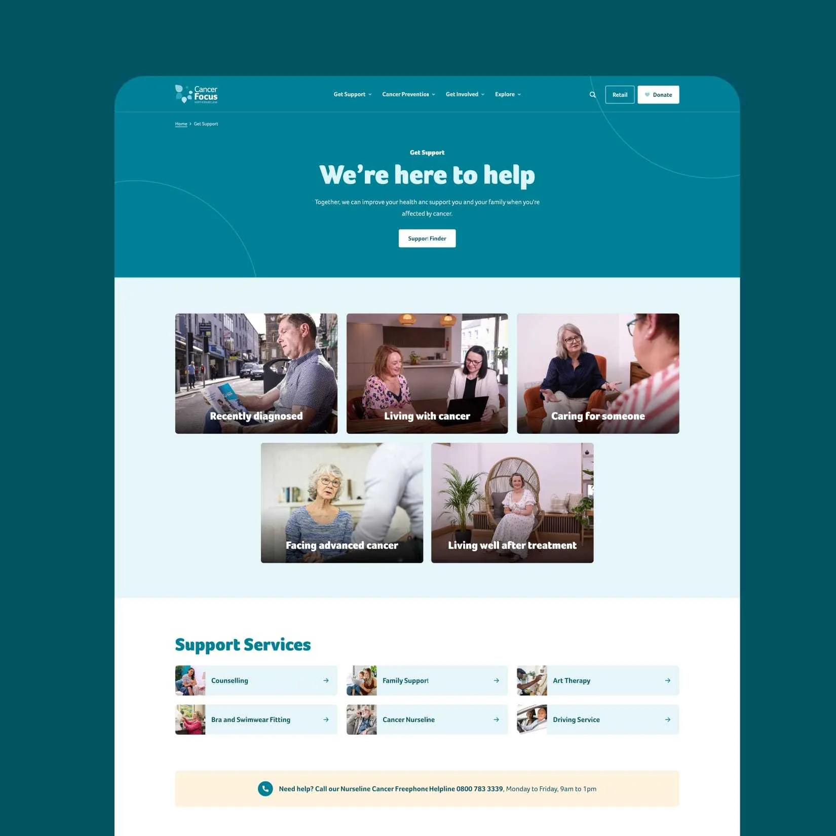 Cancer Focus Northern Ireland | Craft CMS & Raiser’s Edge… | Eyekiller